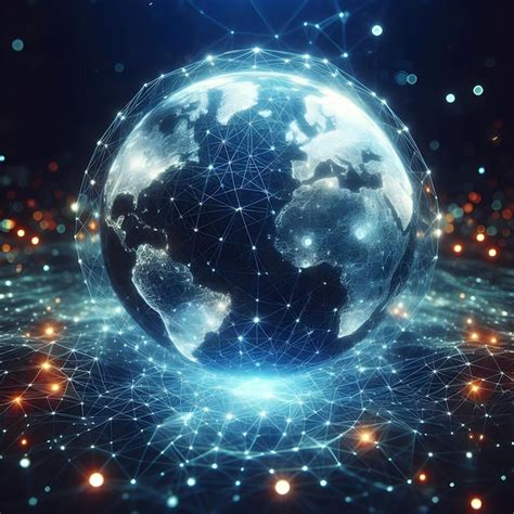 Global Network Digital World Earth Technology Interconnected Globe Worldwide Connectivity
