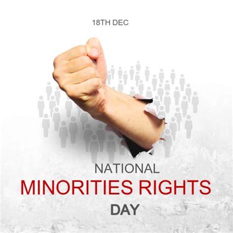 White Modern And Minimal National Minorities Rights Day Square 11