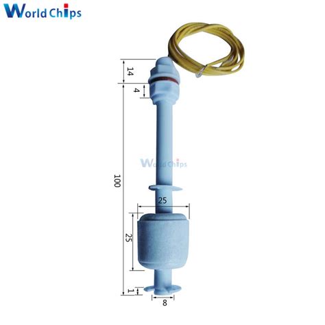 Jld 100mm Pp Liquid Water Level Sensor Switch Horizontal Float Switch Low Pressure For Tank Pool