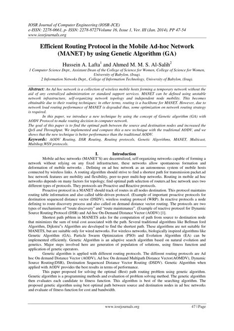 Pdf Efficient Routing Protocol In The Mobile Ad Hoc Network Manet