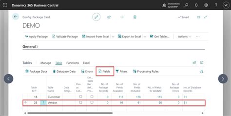 how to import data using configuration packages in dynamics 365