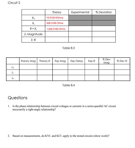 Solved Series Parallel R L C Circuits Objective This