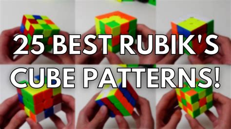 Top 25 Best Patterns On The 3x3 Rubiks Cube Tutorial Youtube