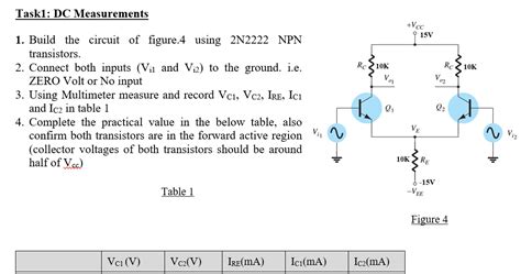 Solved 1 Build The Circuit Of Figure4 Using 2 N2222npn