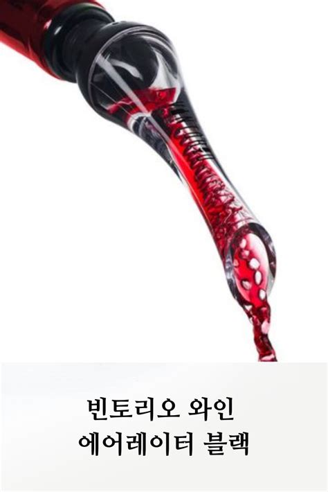 빈토리오 와인 에어레이터 블랙 와인 홈파티 연말