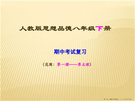 人教版八年级思想品德下册期中复习课件23张ppt精要word文档在线阅读与下载免费文档