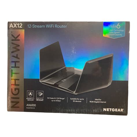 Netgear Nighthawk Wifi 6 Router Rax120 12 Stream Dual Band Gigabit R — Ewirelessgear