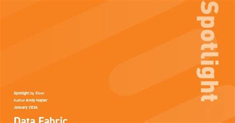 Bloor Spotlight Data Fabric Overview Intersystems