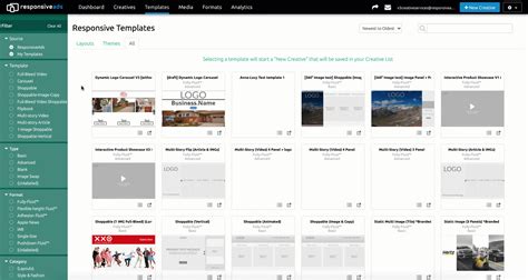 Templates Use Info Modal Options Responsiveads Support