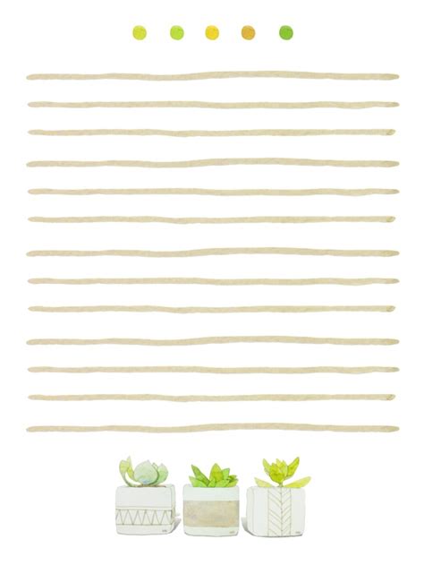 편지지 도안 및 다운로드 예쁜다육식물 일러스트 디자인~ 네이버 블로그