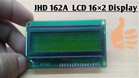 Jhd 162a Lcd 16×2 Display Arduino Tutorial Youtube