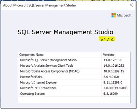 Bug In Ssms V174 Sqlservercentral