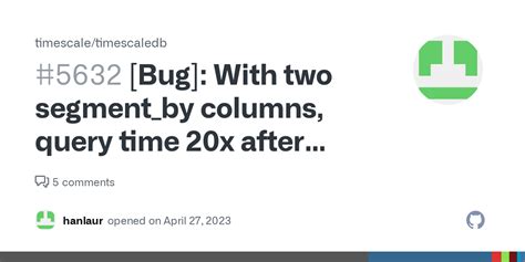 Bug With Two Segmentby Columns Query Time 20x After Upgrade From 272 To 2103 Only One
