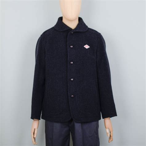 Danton Round Collar Wool Jacket A0032 Heather Charcoal Liquor Store