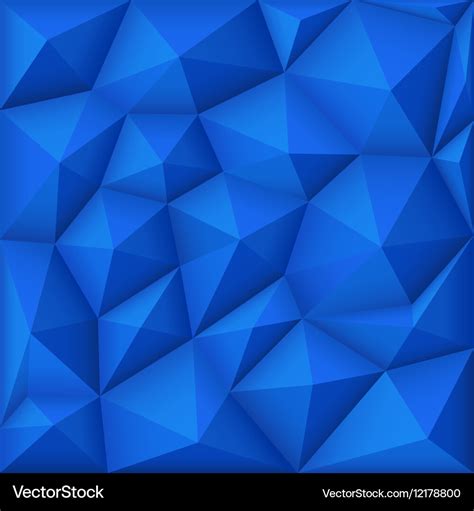 Blue Mosaic Polygon Triangular Background Vector Image