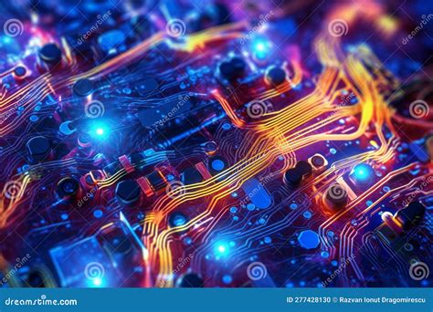 Futuristic Tech Background With Glowing Bioluminescent Elements