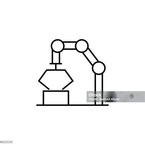스마트 팜 로봇 팔 아이콘입니다 스마트 팜 아이콘의 요소입니다 웹 사이트 디자인 및 개발 앱 개발을 위한 얇은 라인 아이콘