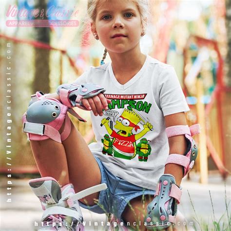 Vintage Bart Simpson Ninja Turtles Shirt Vintagenclassic Tee