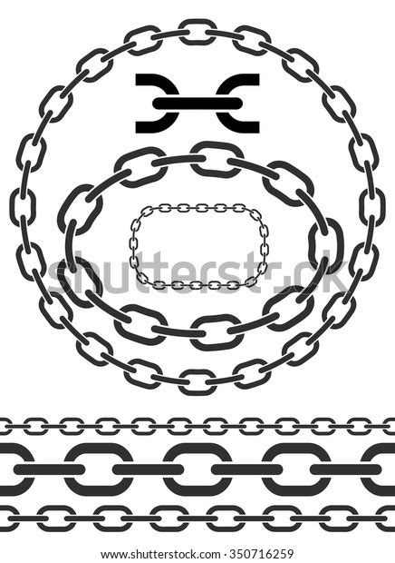 Chains Vector Illustration Chain Icons Parts Stock Vector Royalty Free 350716259 Shutterstock