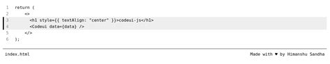 Github Himanshusandha Codeui Js A Full Featured Node Package Providing Code Editor Ui To Be