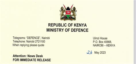 Kdf Promotions And Postings 26th May 2023 Ministry Of Defence Kenya