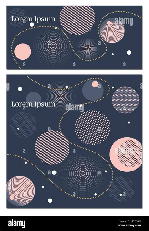Modern Geometric Backgrounds From Circles With Space For Text Business Card Advertising Flyer