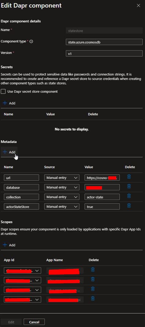 Authentication Issues Using Mi With State Store Component Azure Cosmos