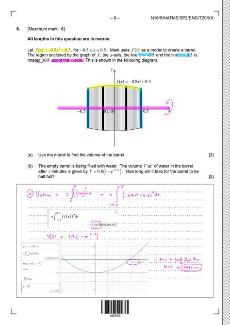IB SL Math Paper Completely Solved Sumant S Page Of Math