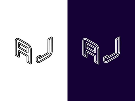 Initial Letter Aj Minimalist And Modern 3d Logo Design 5113562 Vector