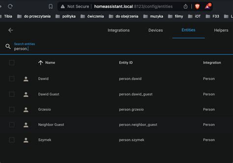 Duplicated [] People Webui Vs Configuration Yaml Of `person` Integration Configuration