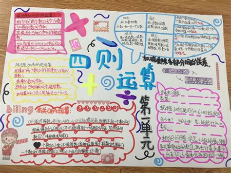 四年级下册数学手抄报四则运算20张几塔之家