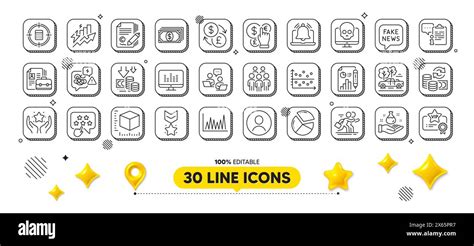 Report Document Line Graph And Winner Medal Line Icons Pack For Web App 3d Design Elements