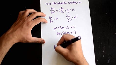 General Solution Of A Differential Equation Youtube