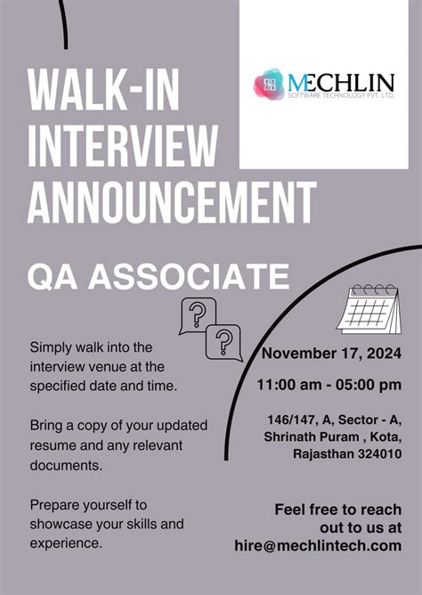 Qa Walkininterview Qajobs Qualityassurance Softwaretesting Mechlin Mechlintechnologies