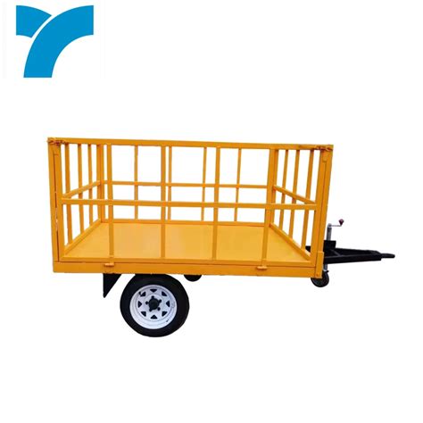 Wood Floor E Mark Approved Mini Tractor Single Axle Trailer Chassis Trailer For Agriculture Farm