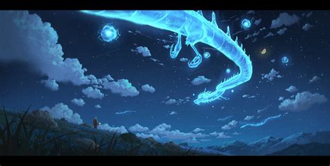 배경 화면 컨셉 아트 디지털 아트 Fantastic Realism 환경 용 밤 초현실적 인 1920x971 Tullydrawings 2273924