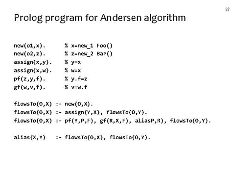 Lecture 17 Flow Analysis Flow Analysis In Prolog