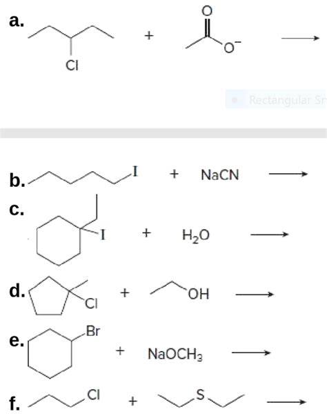 Solved Draw The Products Of Each Nucleophilic Substitution Reaction 1 Answer