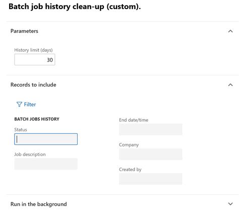 Clean Up The Batch Job History Finance Operations Dynamics Microsoft Learn