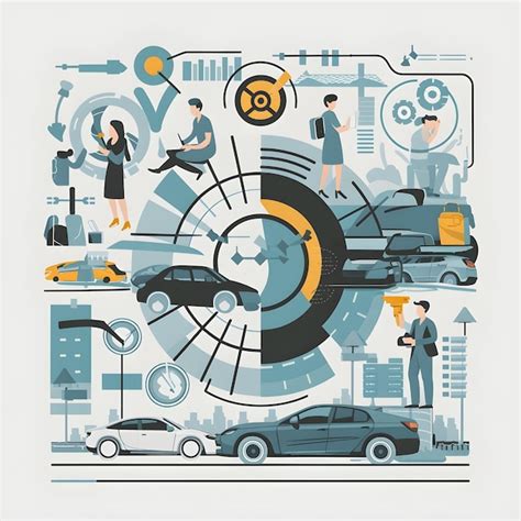 data scientists using machine learning to analyze traffic patterns and predict congestion vector