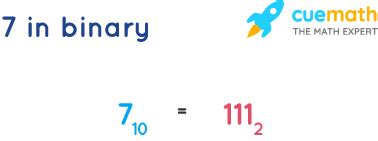 7 In Binary How To Convert 7 From Decimal To Binary