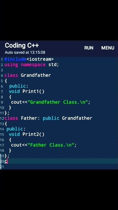 Multilevel Inheritance In C Plus Plus Shorts Cplusplus Oops Coding Programming Ytshorts