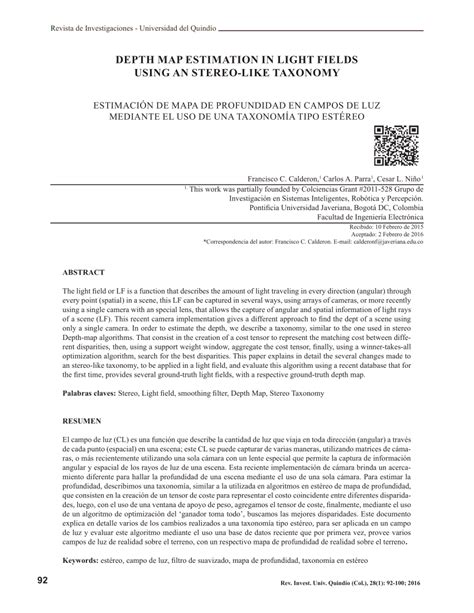 Pdf Depth Map Estimation In Light Fields Using An Stereo Like Taxonomy