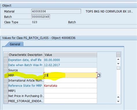 Batch Classification Characteristics Detail Valida Sap Community