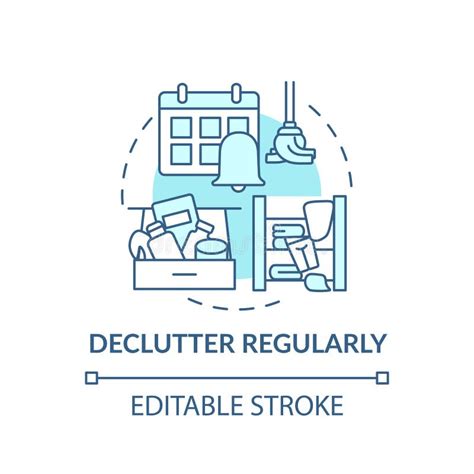 Declutter Regularly Concept Icon Stock Vector Illustration Of