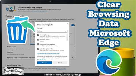 How To Clear Browsing Data In Microsoft Edge YouTube