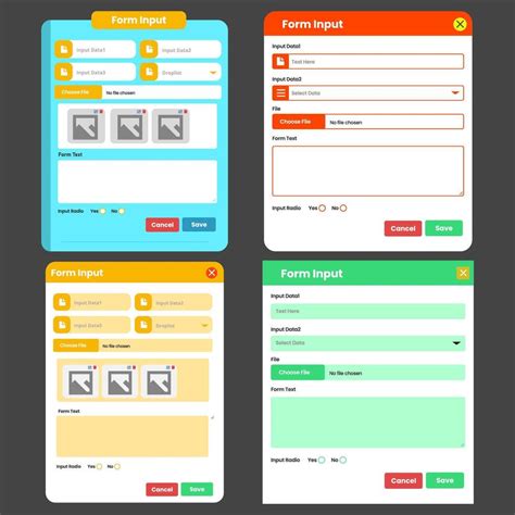 Modern Web Input Form Modal Collection 55896972 Vector Art At Vecteezy
