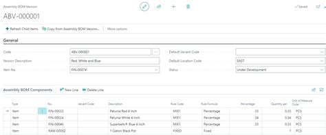 SilverLeaf Assembly BOM Versions