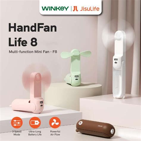 Promo Jisulife Kipas Angin Genggam Powerbank Mini Fan Life 8 F8 Diskon 66 Di Seller Winkey