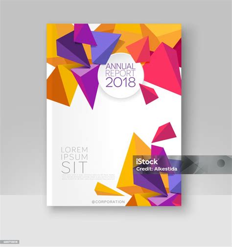 안내 책자 서식 파일의 벡터 그림입니다 현대 소책자 플라이어 커버 사업 보고서입니다 기하학 요소 비즈니스 디자인에 대 한